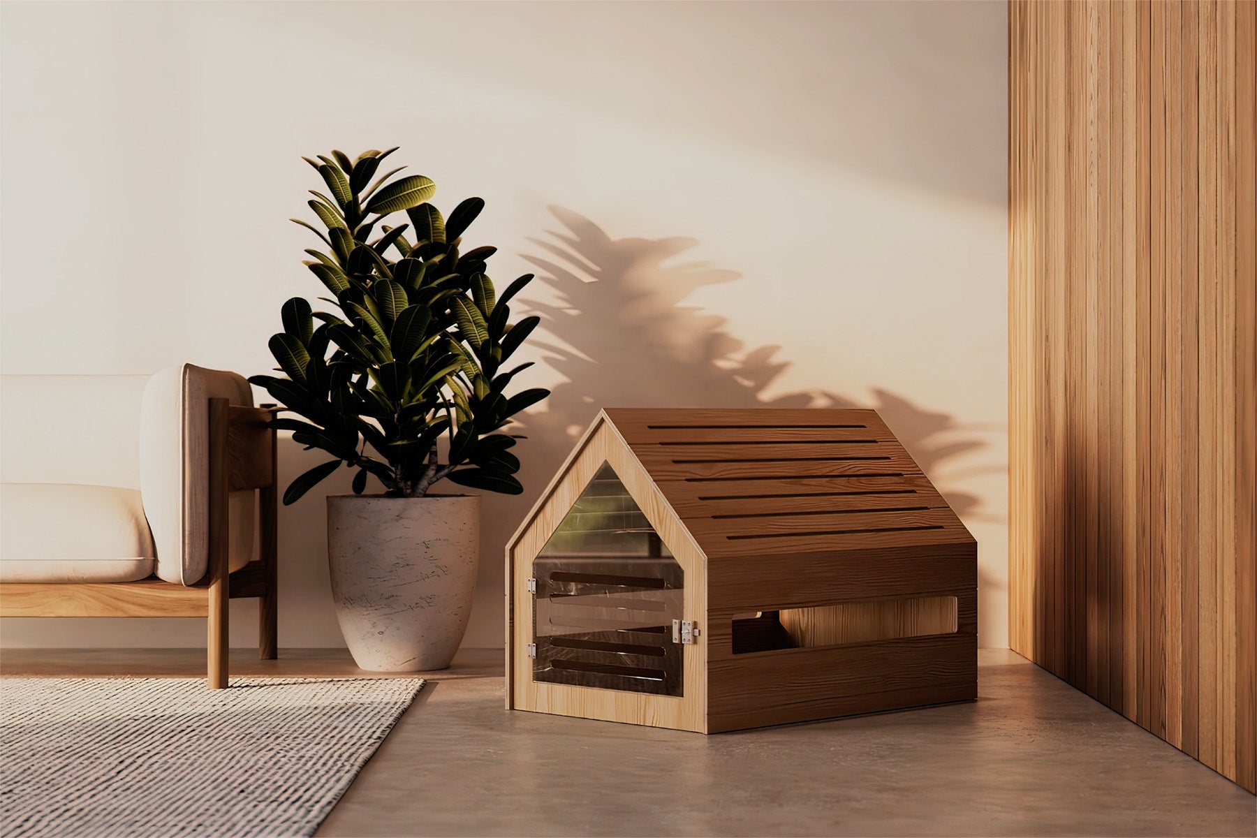 Modern Wooden Dog Crate | Scandinavian Design | Cliff Pets